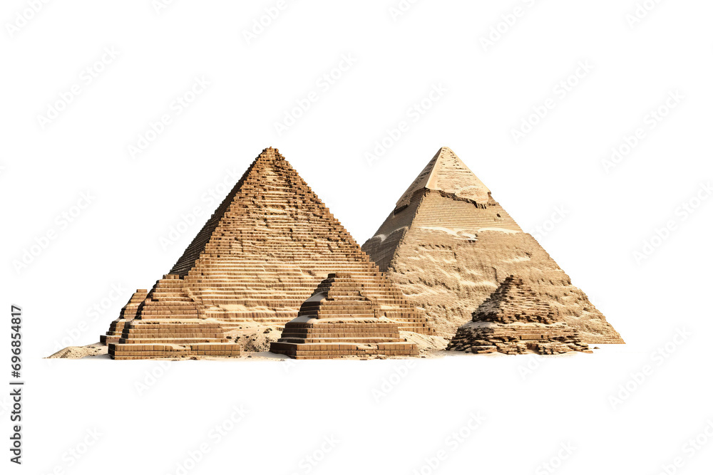 Giza Pyramids Isolated On Transparent Background, The Great Pyramid of ...