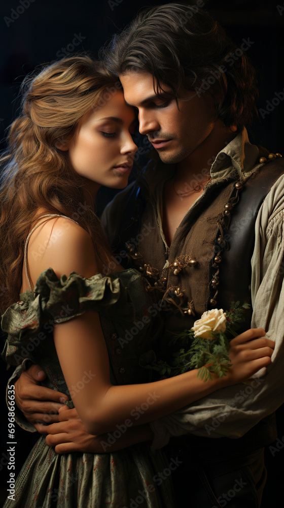 enchanting cover of historical romance novel, a deeply in love couple ...