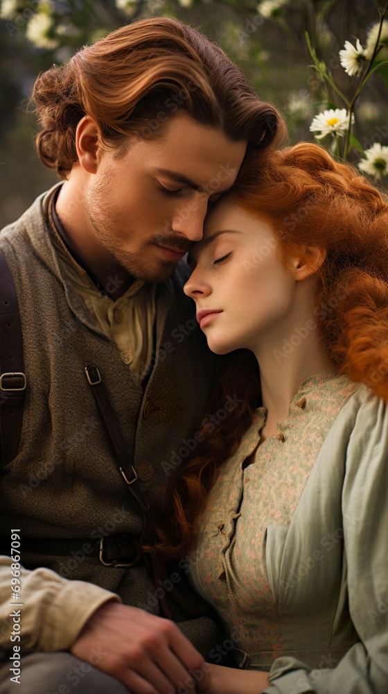 cover of this historical romance novel, a deeply in love couple shares ...