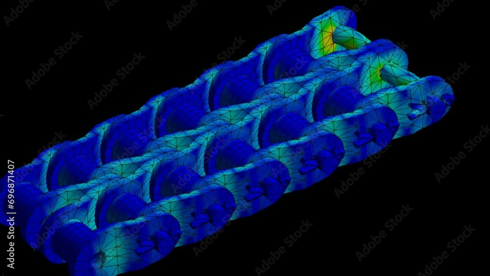 Vidéo Stock Mechanic simulation engineering - Finite element analysis ...