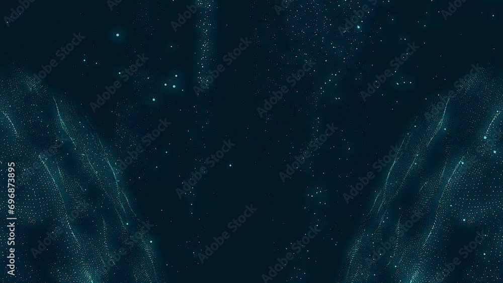 Vidéo Stock Digital Dynamic Wave Of Dots Digital Dynamic Wave Of Dots