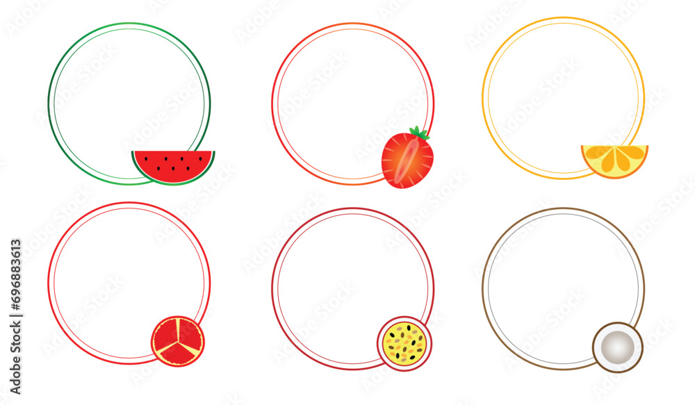 cute circle border frame illustration clipart for kids or worksheet ...