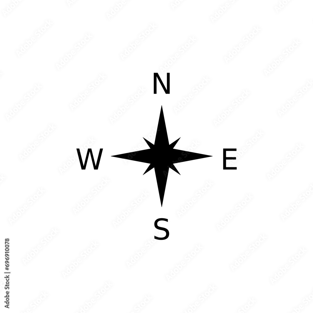 Arrow compass north simple icons vector logo navigation flat monochrome ...