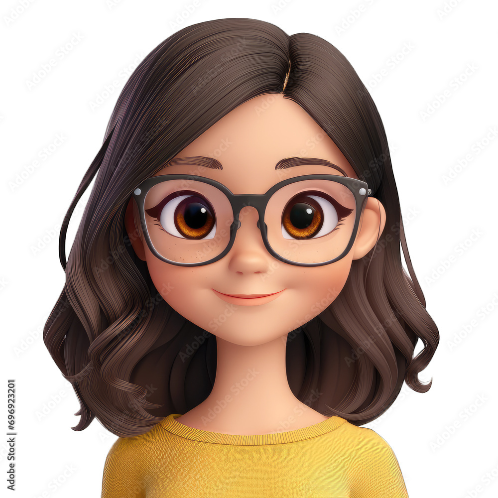 Memoji woman isolated on transparent and white background. Png ...
