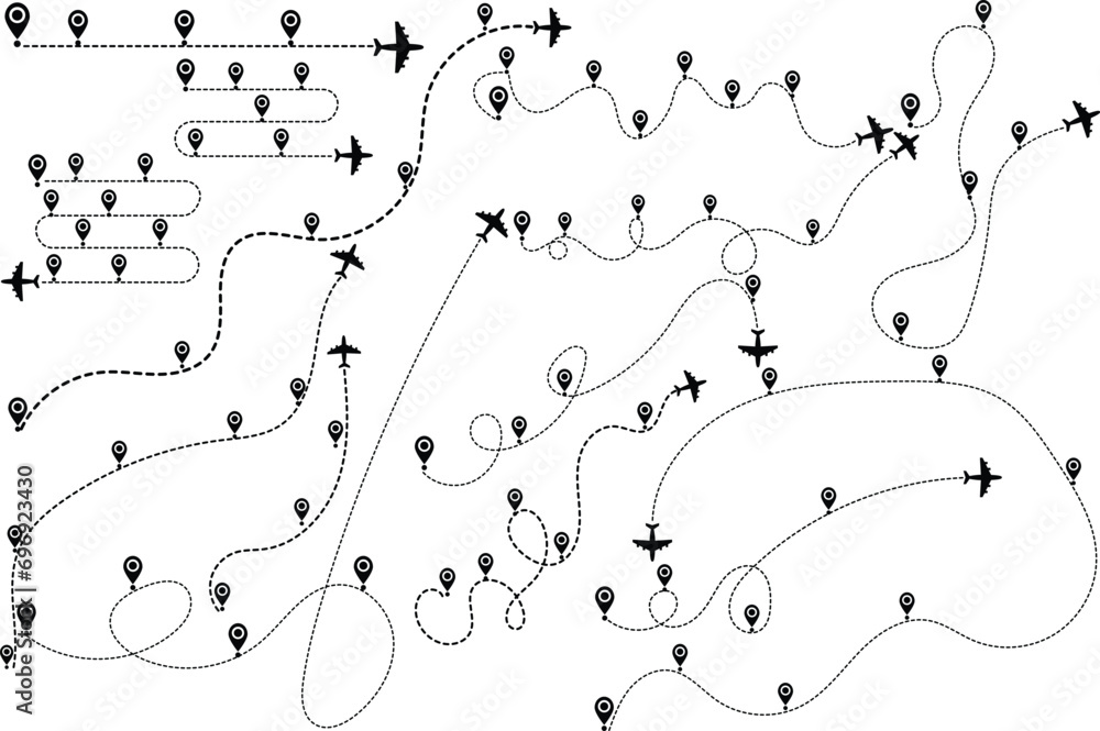 Set of map distance measuring icon. Editable icons of we moved. Moving ...