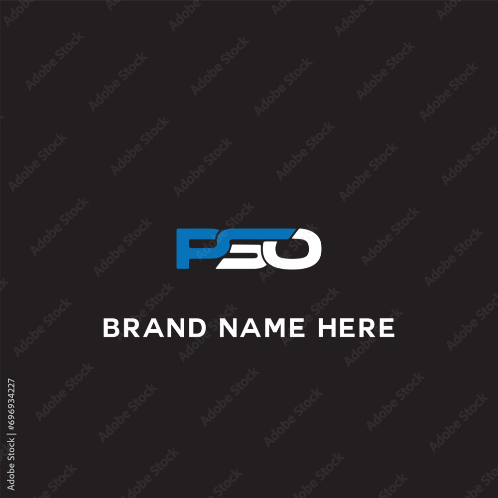 PSO logo. P S O design. White PSO letter. PSO, P S O letter logo design ...