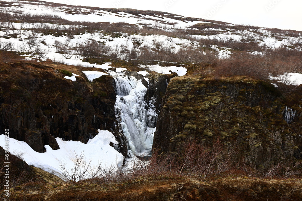 Fardagafoss is a waterfall located just outside of Egilsstaðir on the ...