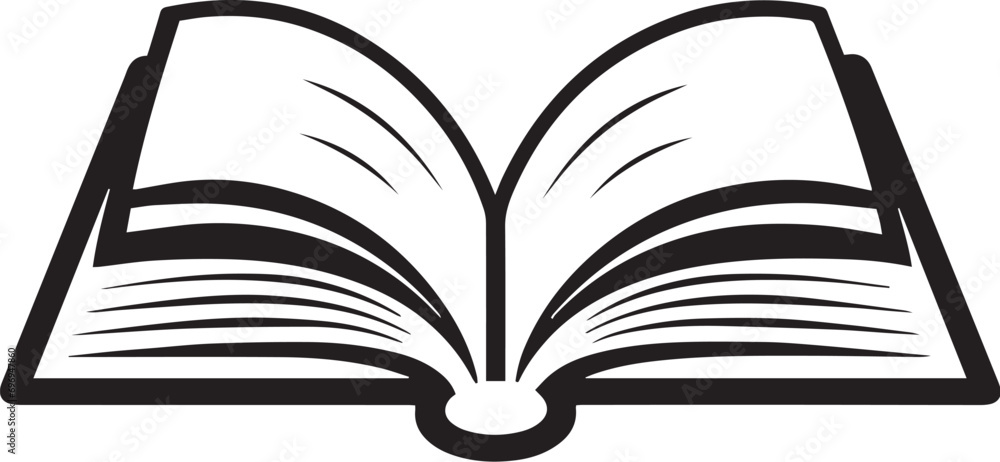 Open Book logo vector illustration. Open Book vector Icon and Sign ...