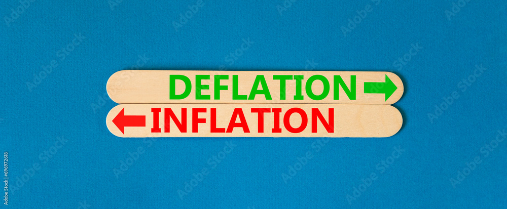 Deflation inflation symbol. Concept word Deflation Inflation on ...