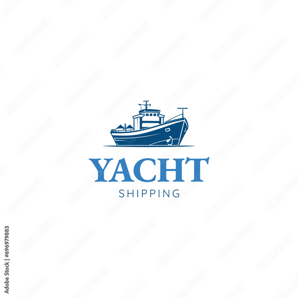 Ship logistics and ship express delivery company logo,yacht logo Stock ...