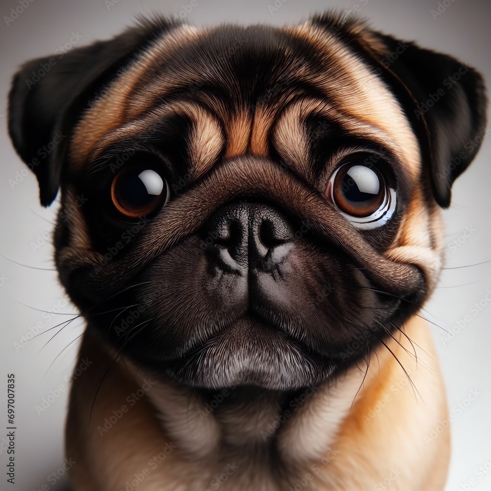 Pug, bulldog, Labrador, sem raça definida, cor caramelo, bege, light ...