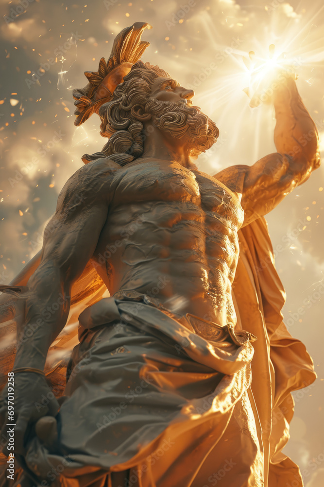 Helios - Greek God in a Half-Body Shot Gen AI Stock Photo | Adobe Stock