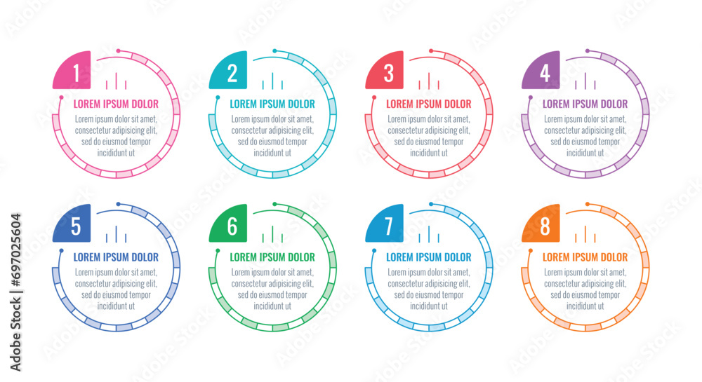 checkered circle information template. round infographic template ...