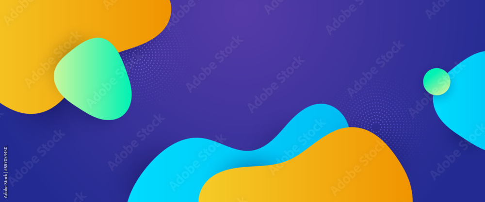 Colorful colourful vector simple minimalist style banner design with ...