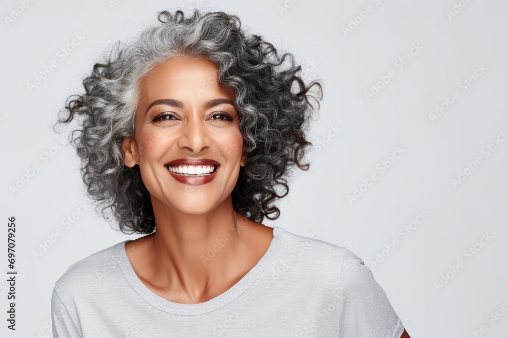 a beautiful woman with smooth butter-like glowing skin and her long ...
