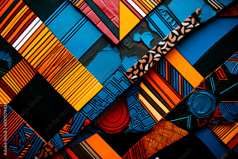 Abstract background featuring geometric patterns inspired by the rich ...