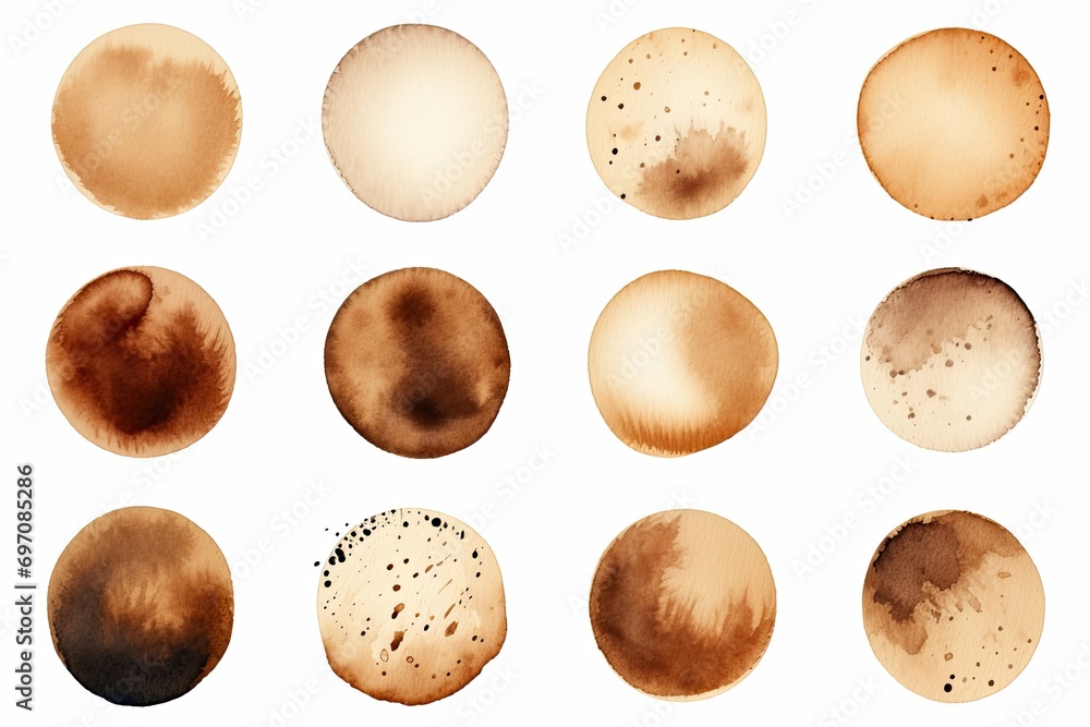 Coffee stains isolated on white background, high-quality free stock ...
