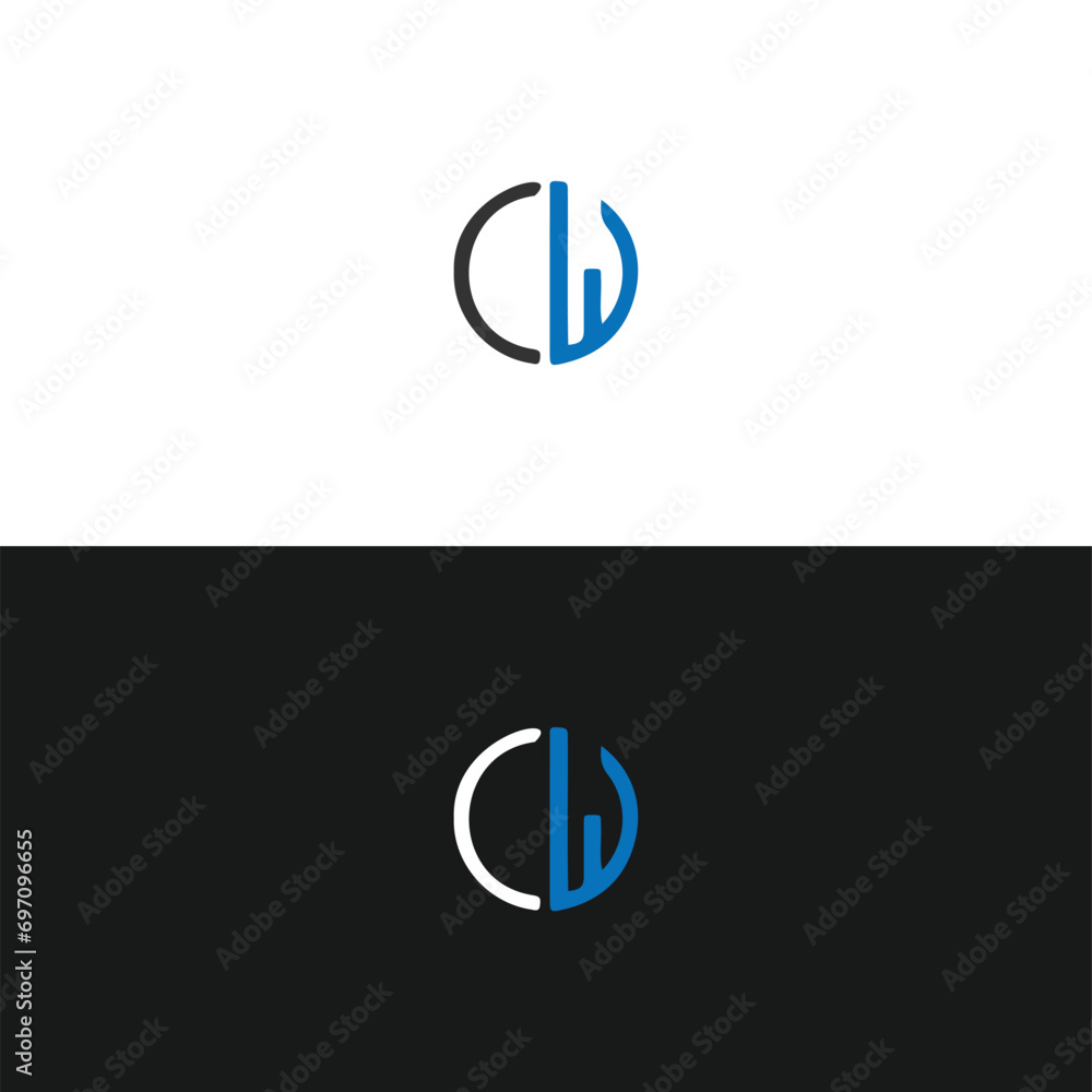 CW logo. C W design. White CW letter. CW, C W letter logo design ...