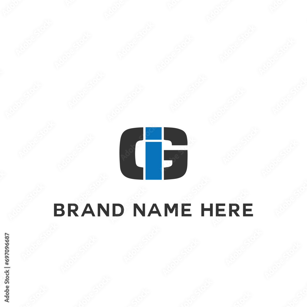 IG logo. I G design. White IG letter. IG, I G letter logo design ...