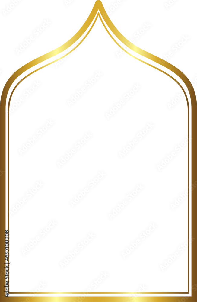 Ogee Arch rectangular frame architecture window door Gold picture frame ...