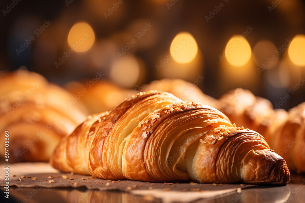 Indulge in the bakery delights of a cafe with a close-up view of a ...