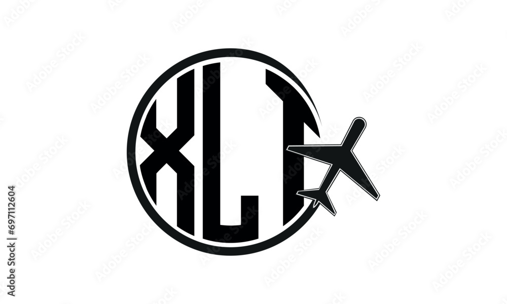 XLT three initial letter circle tour & travel agency logo design vector ...