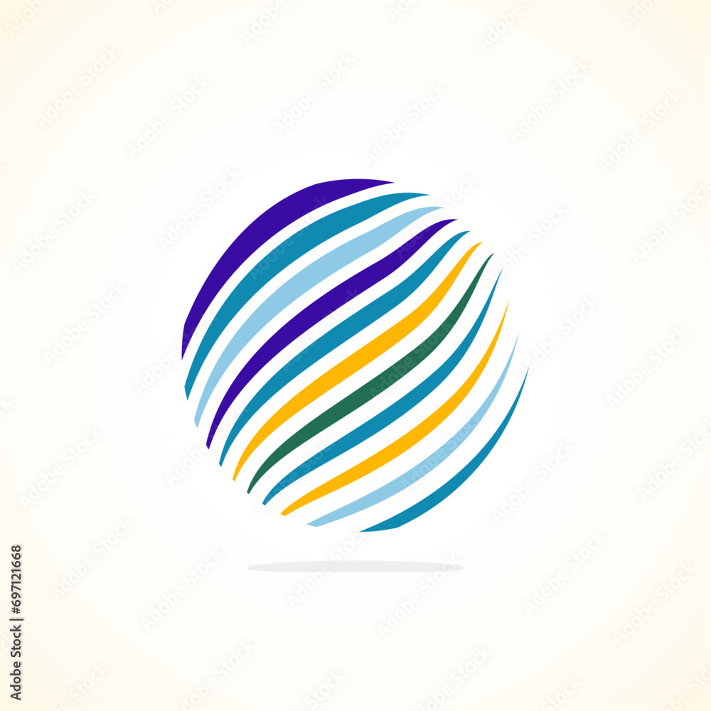 Abstract circle logo - minimalist emblem, timeless and universal shape ...