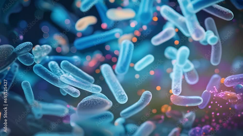 A zoomedin photo of a CRISPRedited strain of bacteria, capable of ...