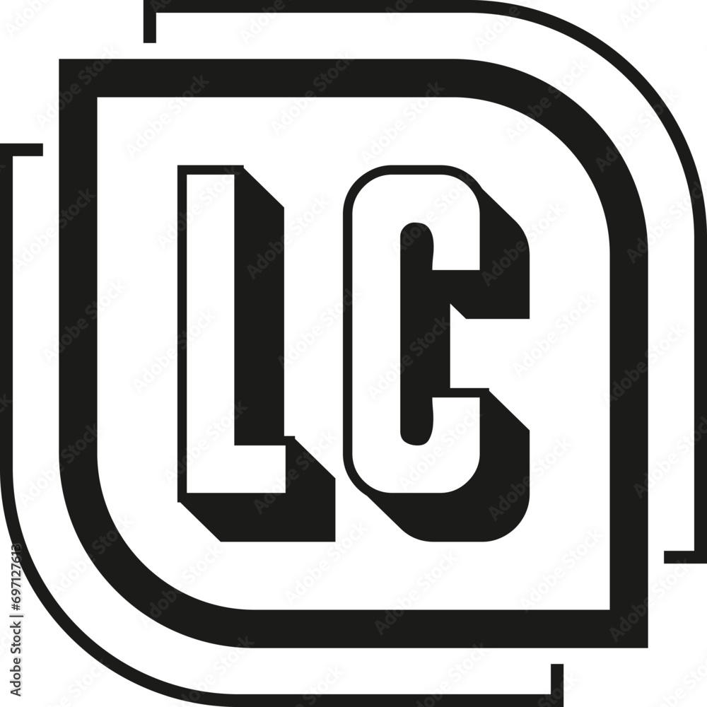 LC letter logo design on white background. LC logo. LC creative ...