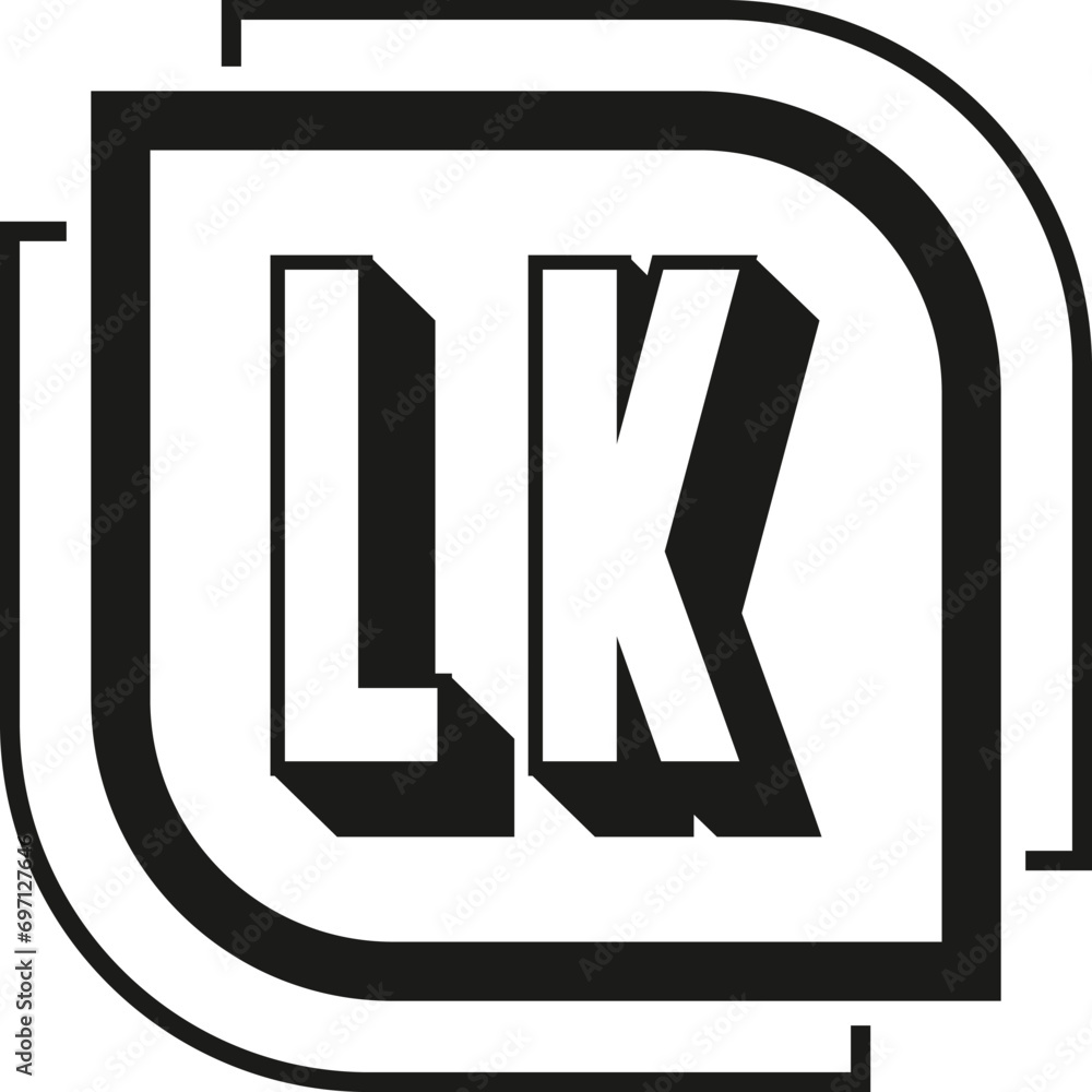 LK letter logo design on white background. LK logo. LK creative ...