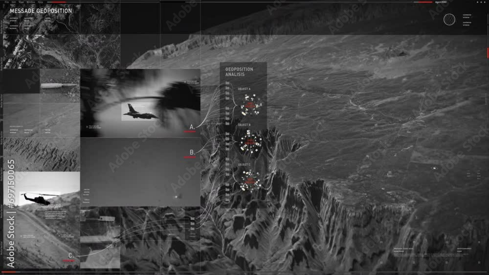 Futuristic satellite scanner used by the military. Futuristic satellite ...