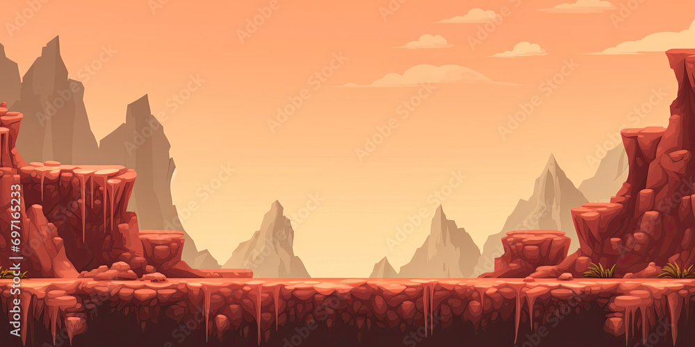 8-bit video game style textured background scrolling platform, low ...