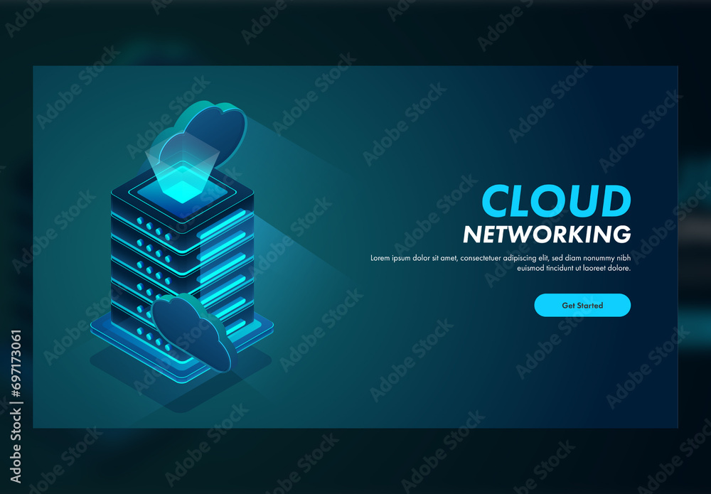 Cloud Networking Concept Based Landing Page Design with 3D Cloud Server ...