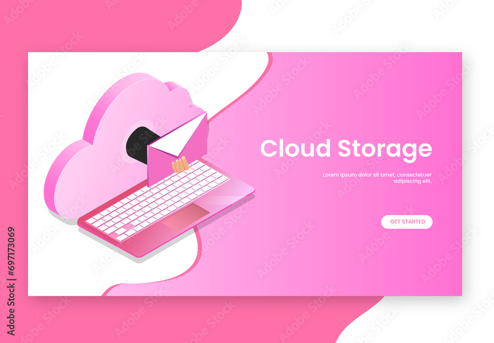 Cloud Storage Concept Based Landing Page Design with Online Mailing ...