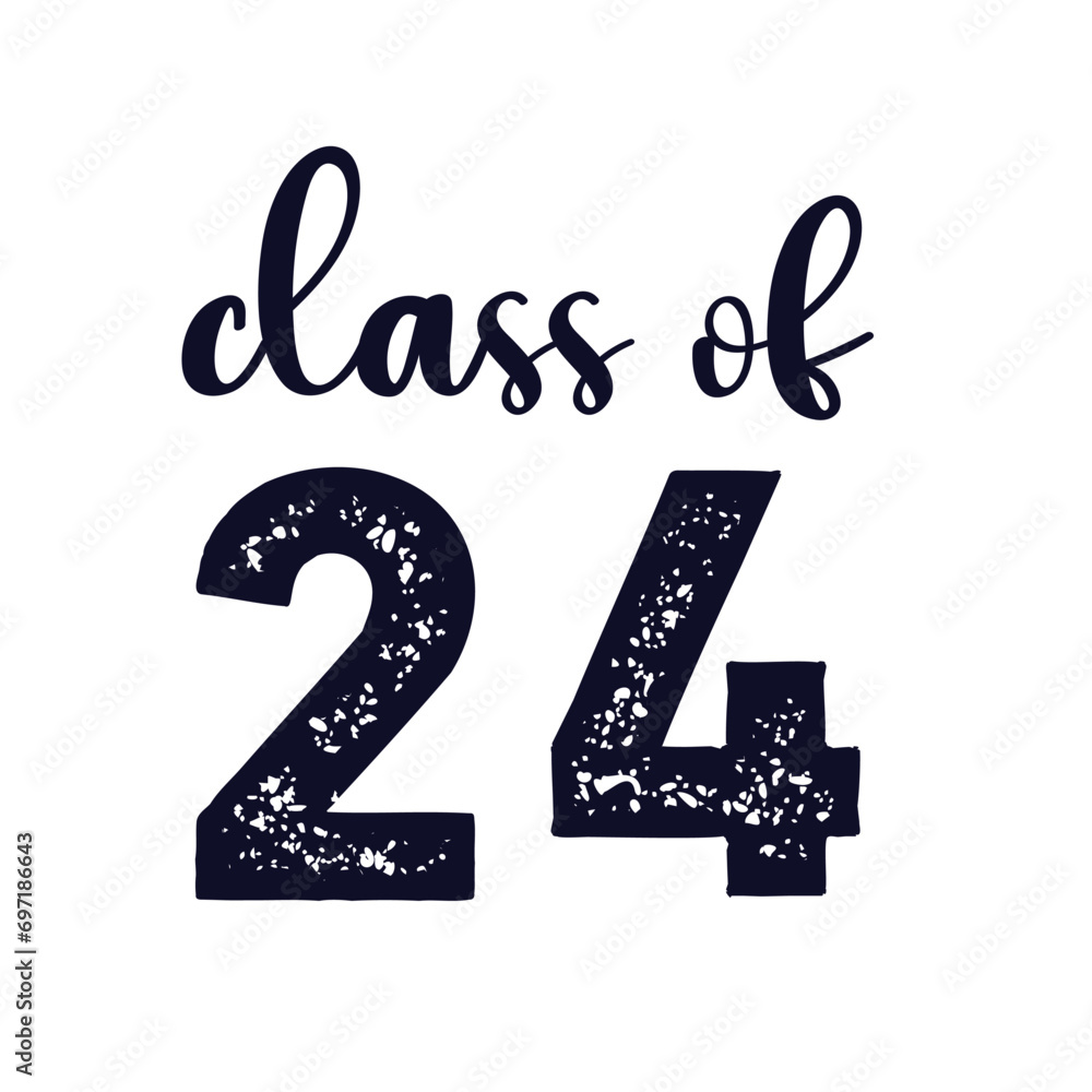 Class of 2024 design, College t-shirt design printable text vector ...