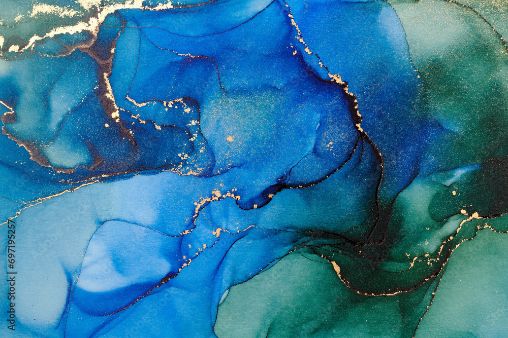 Natural luxury abstract fluid art painting in liquid ink technique ...