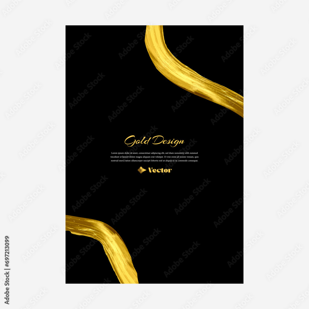 Vector Black and Gold Design Templates set for Luxury Brochures, Flyers ...