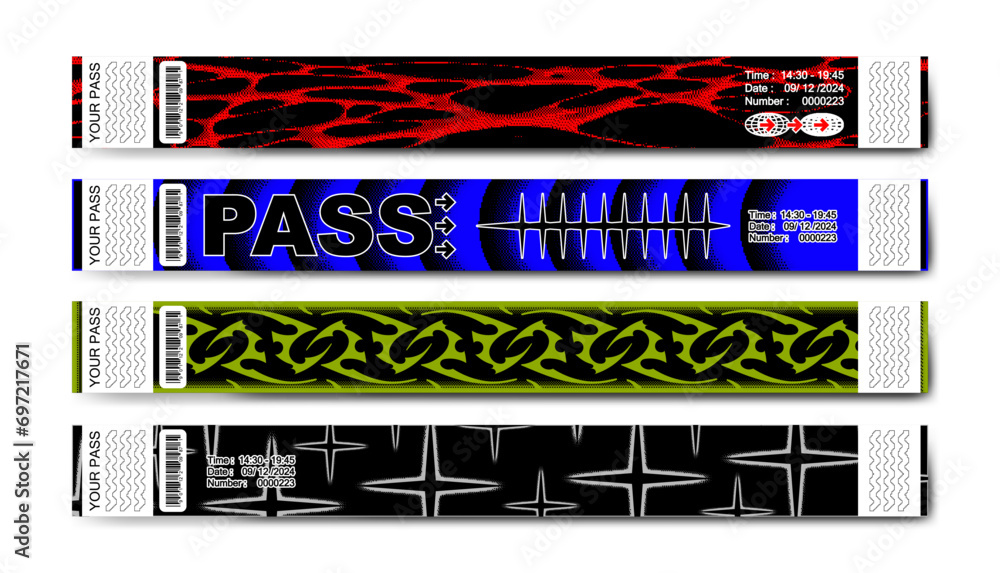 Control pass ticket in hand. Sticker for music concerts, events and ...