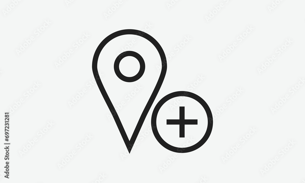 Set of map pin location icons. Location icon. Map marker pointer icon ...