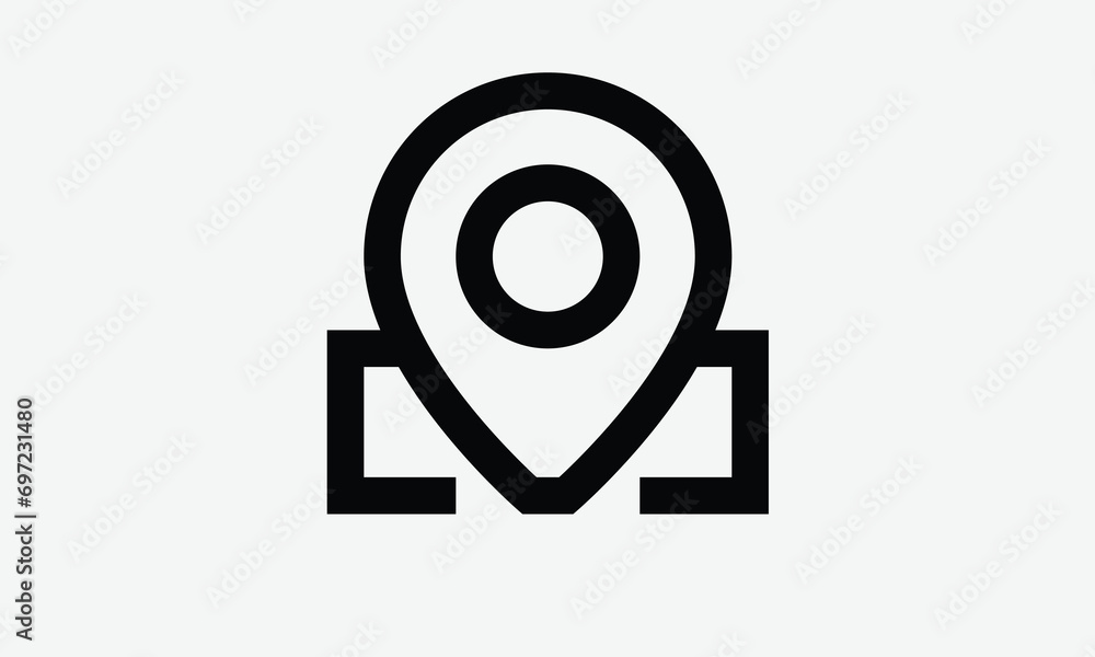 Vecteur Stock Set of map pin location icons. Location icon. Map marker ...