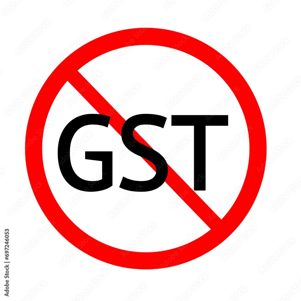 Forbidden gst sign, no gst sign Stock Illustration | Adobe Stock