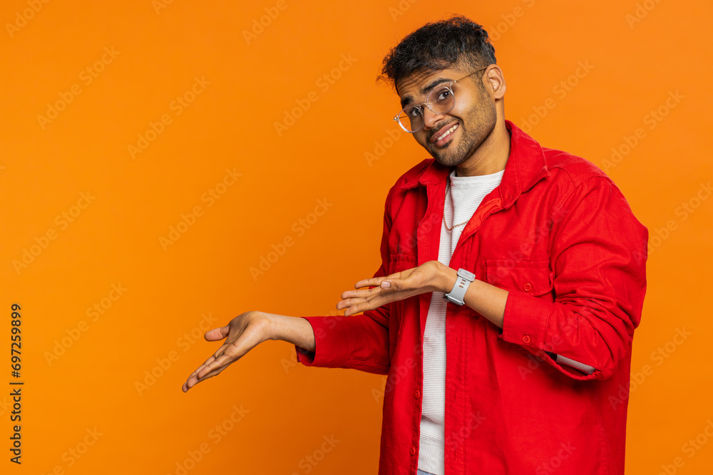 Indian man raising hands asking what why reason of failure ...