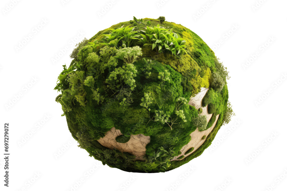 greenary globe on an isolated transparent background Stock Illustration ...