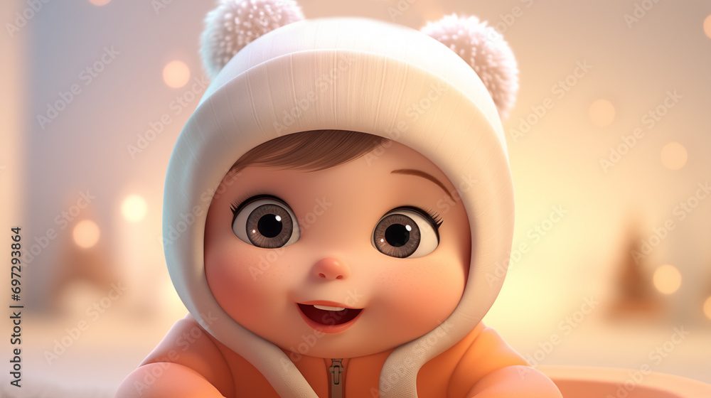 Hand drawn cartoon cute baby illustration material Stock Illustration ...