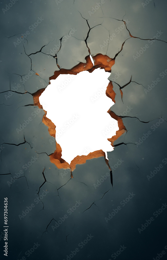 Hole in a wall - cracked wall - Dark Cement wall texture - Transparent ...