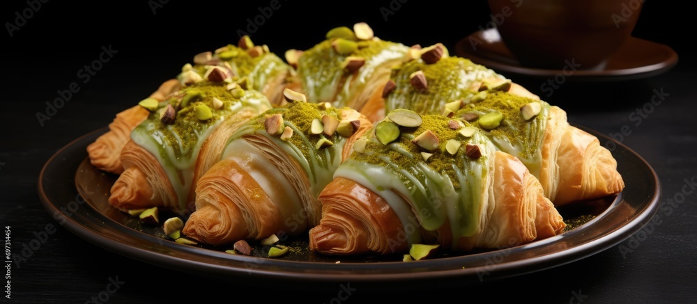 Arabic pastry with various fillings including pistachio and cheese ...