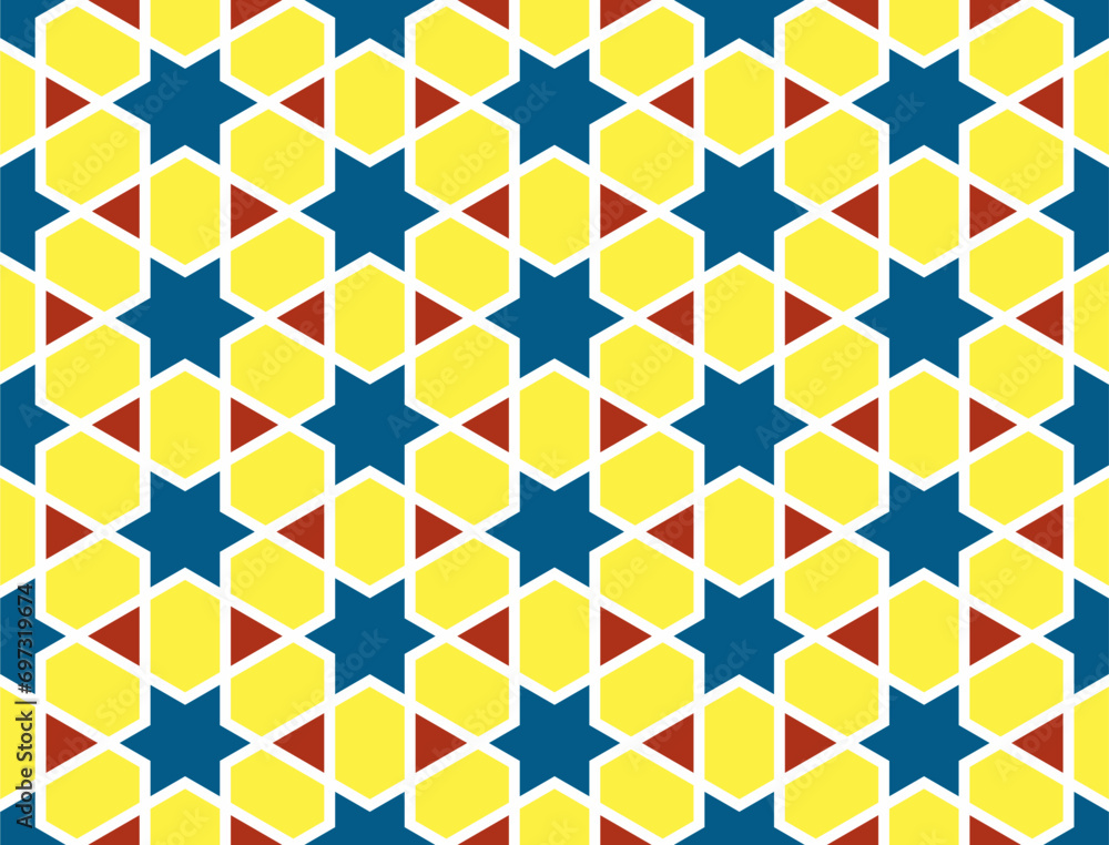 Seamless design of colorful islamic pattern for background. Colorful ...