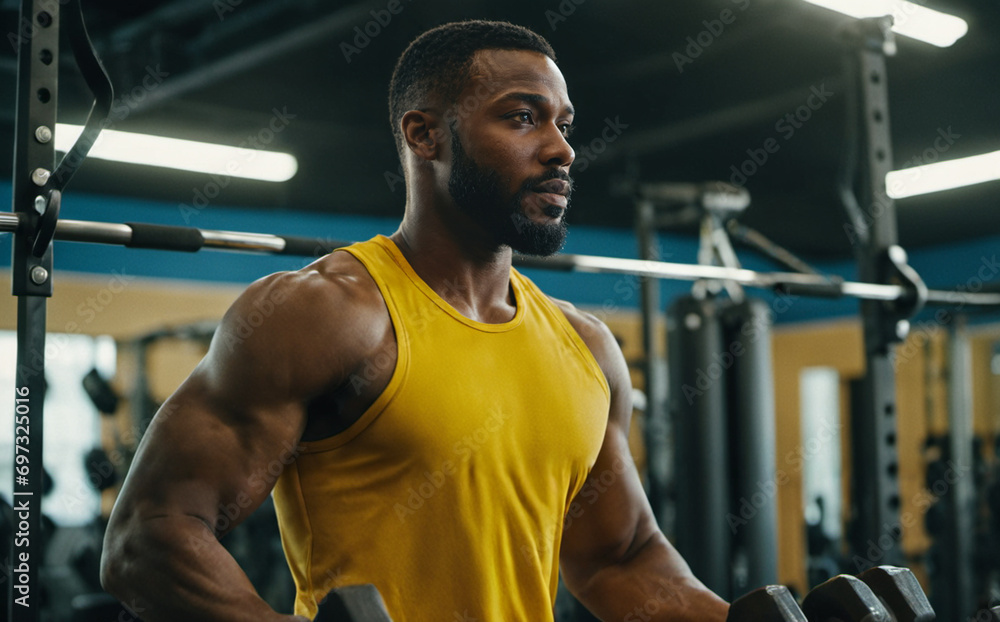 an attractive adult man, 30 years, big biceps, broad shoulders, thick ...