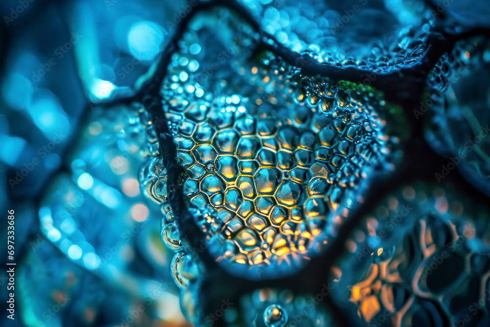 Microscopic plant cells, extreme macro photography showcasing the ...