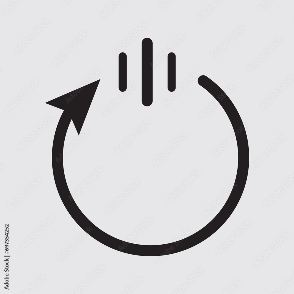 Auto restart. Reload icon, Repeat symbol. Reset signs, Connection ...